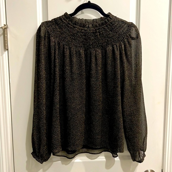 LOFT | Tops | Loft Ruffle Neck Blouse | Poshmark